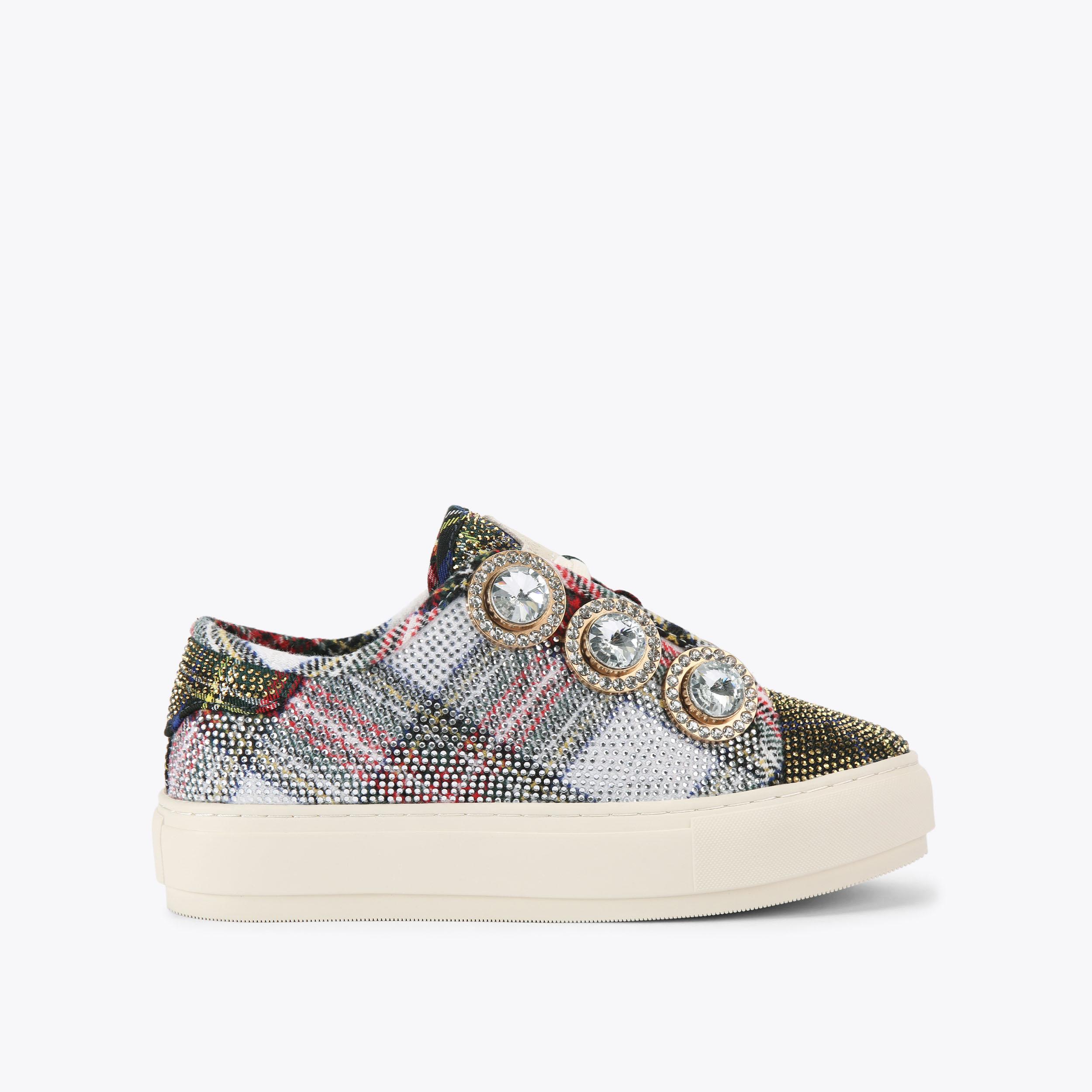 Laney Octavia Tartan Crystal Sneaker By Kurt Geiger London